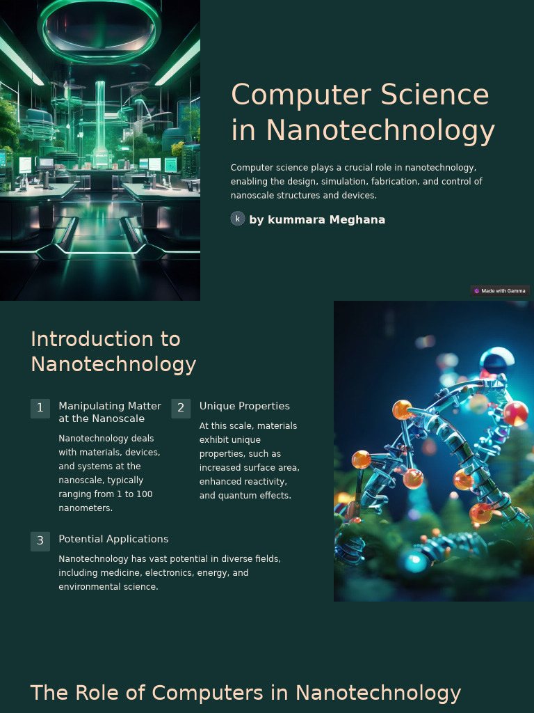 Computer Science in Nanotech | PDF | Nanotechnology | Materials