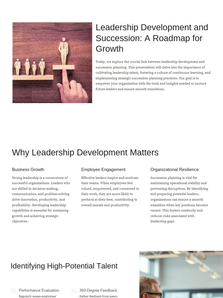 Leadership Development and Succession A Roadmap For Growth | PDF ...