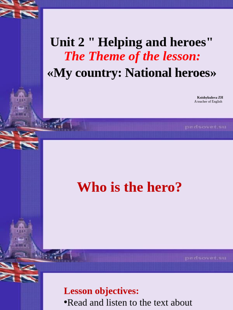 Kazakh National Heroes Lesson Plan | PDF