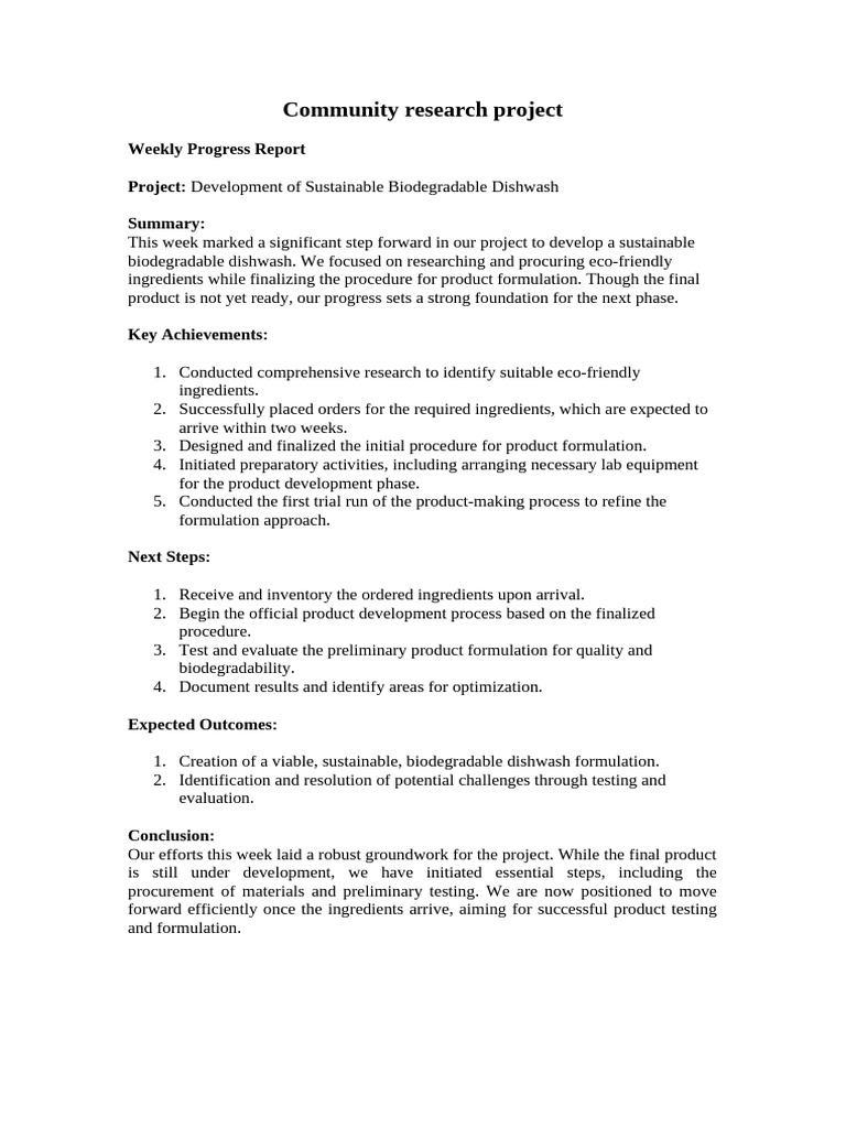 Community Research Project | PDF