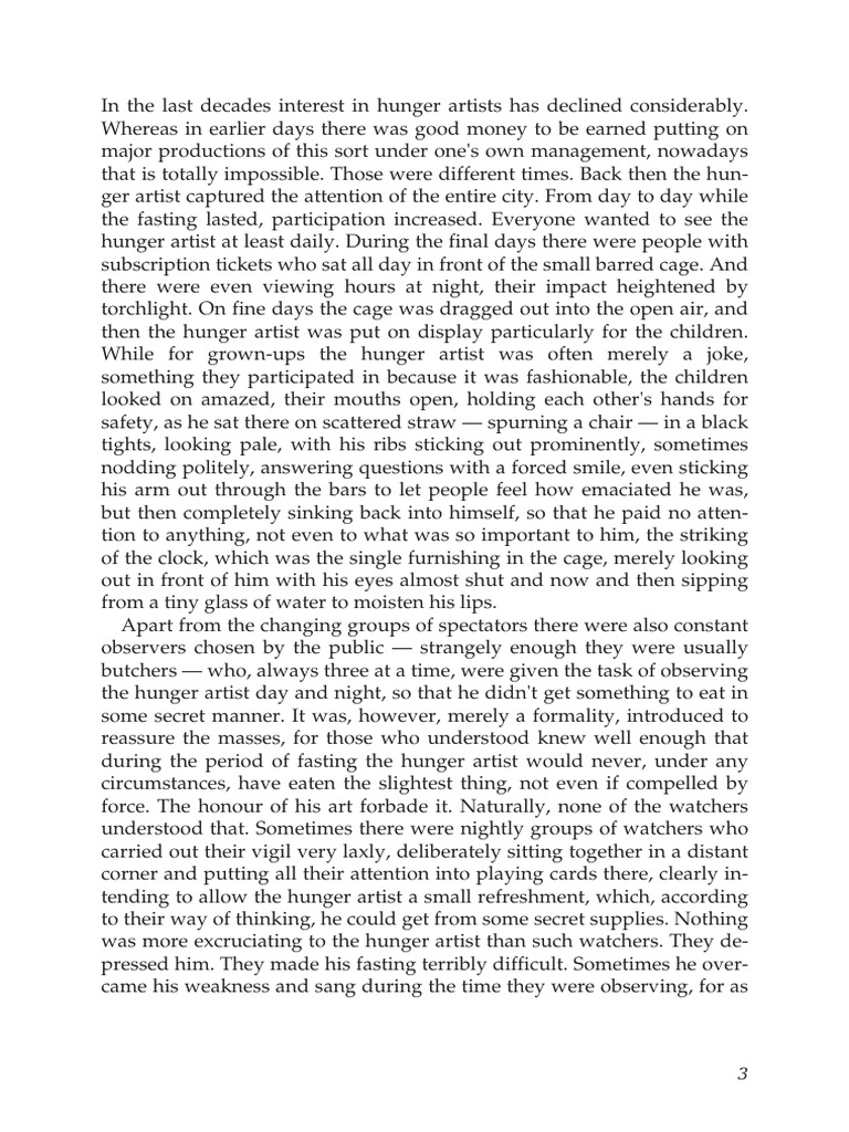 A Hunger Artist | PDF