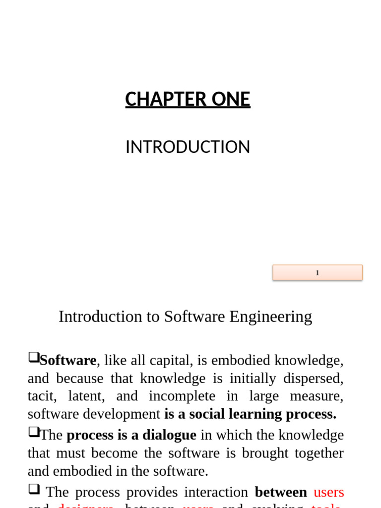 CHAPTER 1 Introduction SWE | PDF | Software Development Process | Software Bug