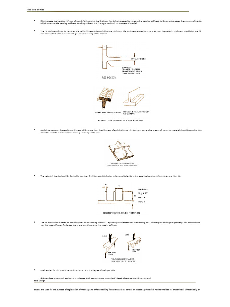 Rib Design for Injection Molding | PDF | Strength Of Materials ...