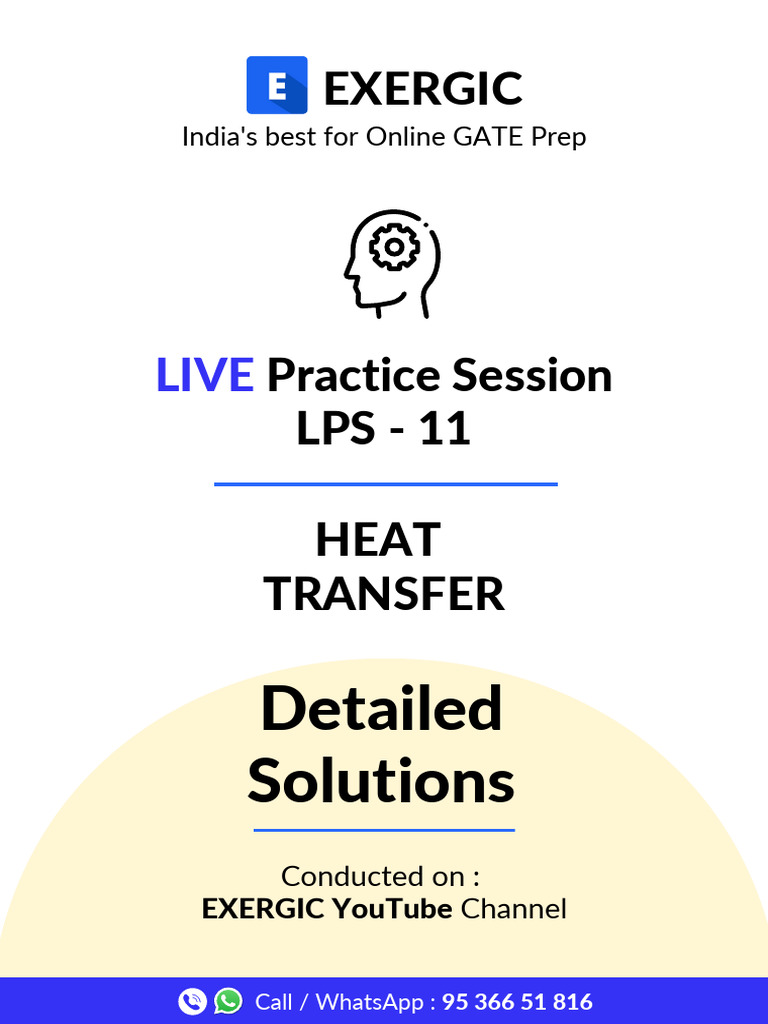 GATE Heat Transfer Practice Session | PDF