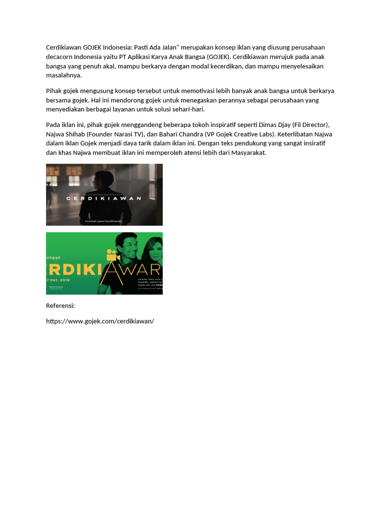 Cerdikiawan GOJEK Indonesia | PDF