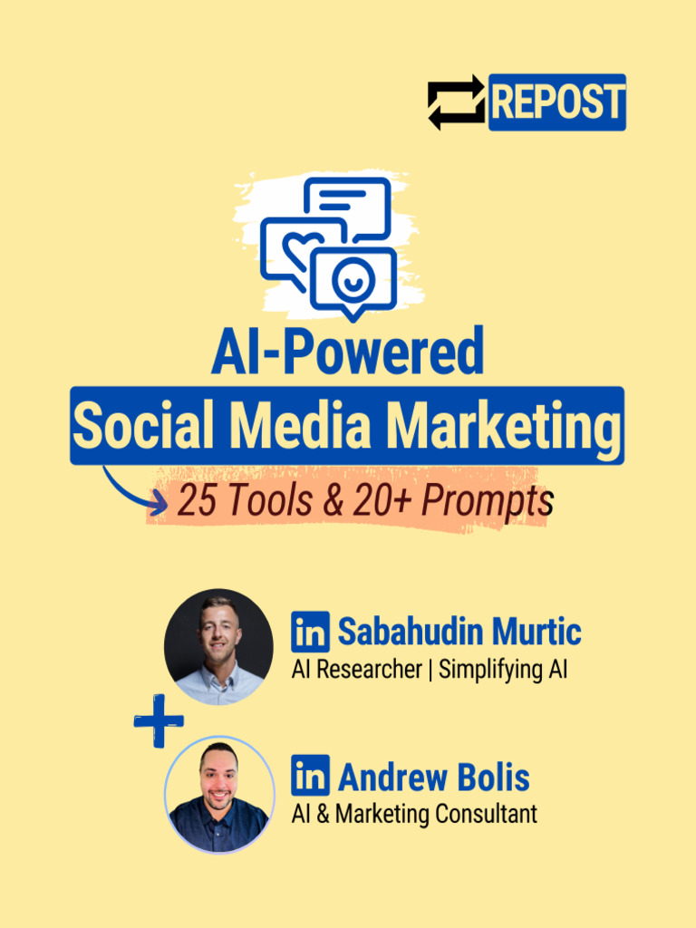 AI-Powered Social Media Marketing - 25 Tools & 20+ Prompts | PDF