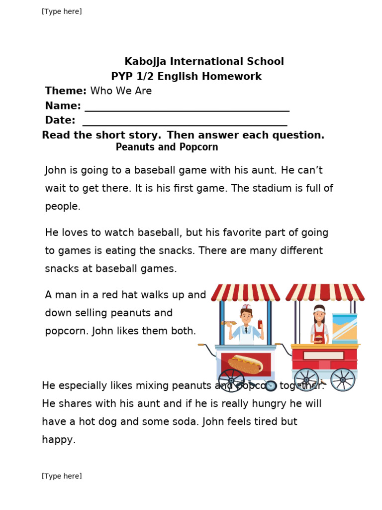 Grade 1 Story Peanuts Popcorn | PDF