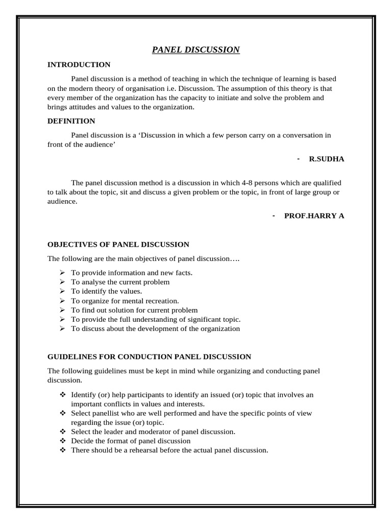 Panel_Discussion | PDF | Knowledge | Expert