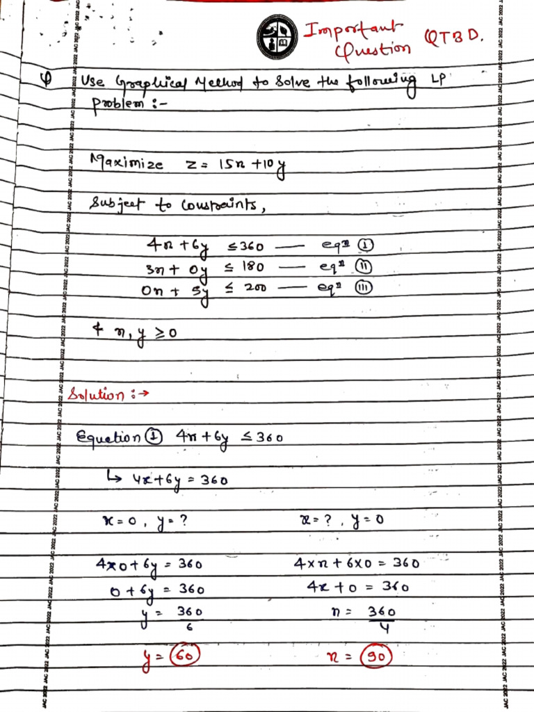 Imp Questions Numerical Solution QTBD - 2025 - 01 - 16 - 16 - 53 - 10 - 090 | PDF