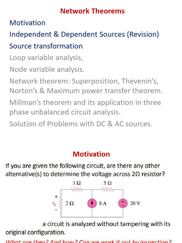 Utilization of Source Transformation To Simplify Circuits | PDF ...