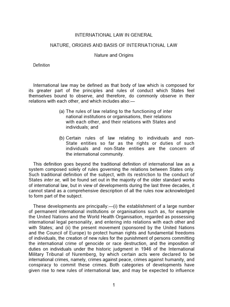 Nature_Origins_&_Basis_of_International_Law | PDF | International Law ...