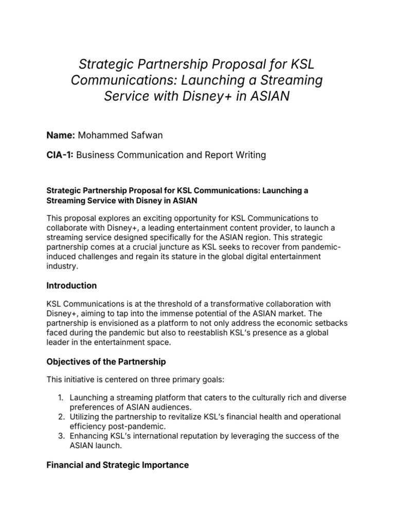 Strategic Partnership Proposal Latest | PDF | Negotiation | Business