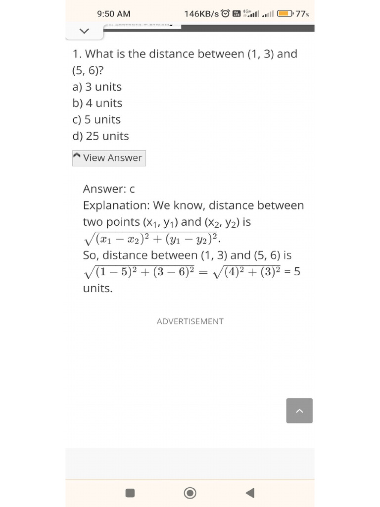 Maths ST Lines Mcqs | PDF