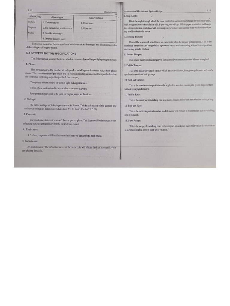 Mechatronics Unit 5 | PDF