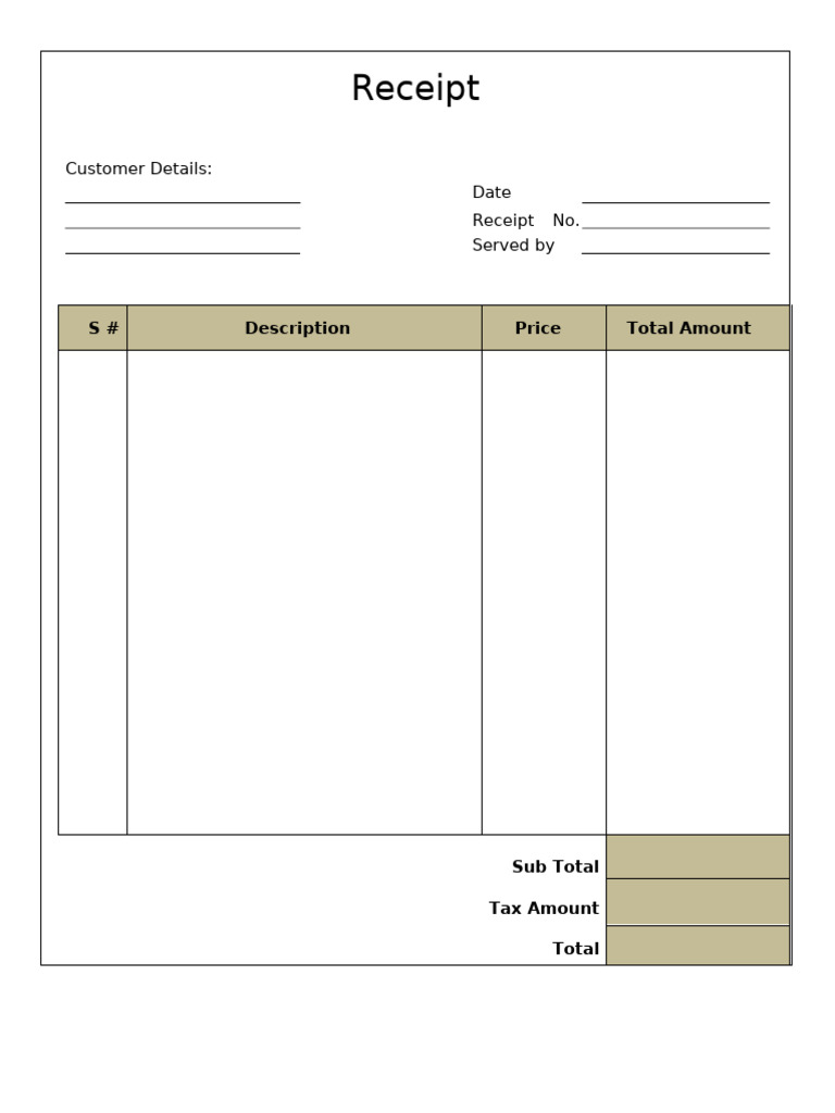 Store Receipt Template | PDF