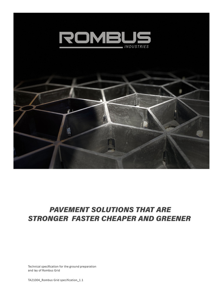TA21004 Rombus-Grid-specification 1.1 | PDF | Road Surface | Gravel
