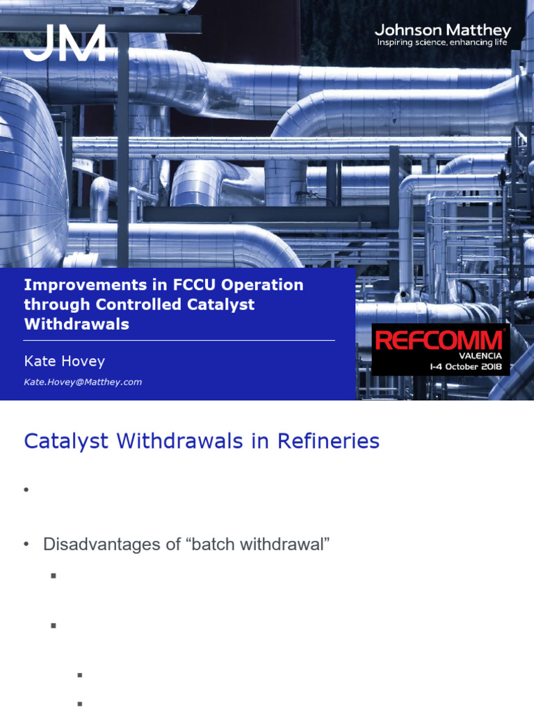 Improvements in FCC Operation Through Controlled Catalyst Withdrawals ...
