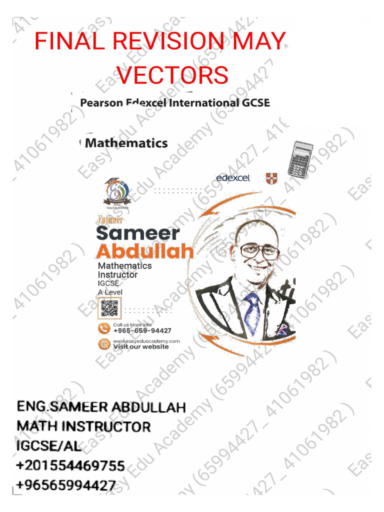 Final Revision Vectors 2024 | PDF