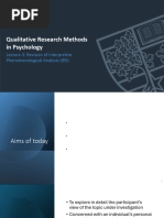 Naming Themes in IPA Analysis | PDF | Experience | Qualitative Research