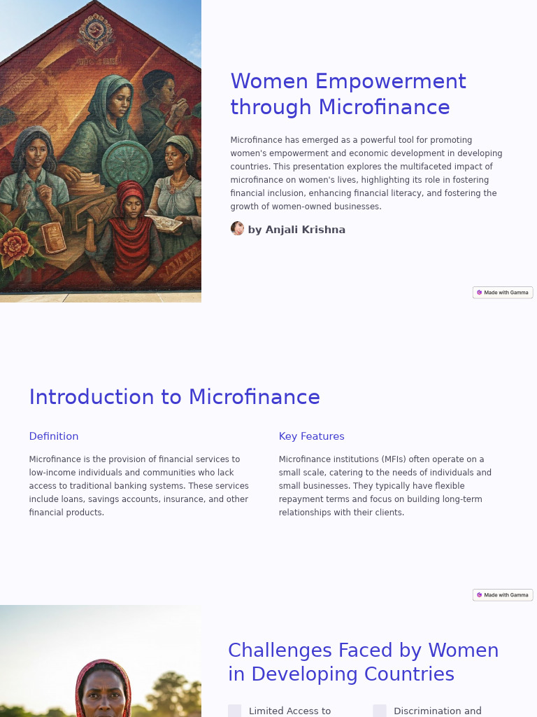 Women Empowerment Through Microfinance | PDF | Microfinance | Empowerment