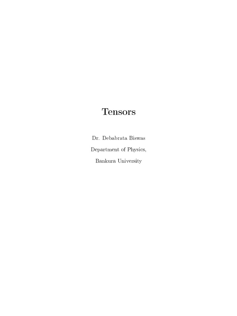 Tensors | PDF | Convolution | Fourier Transform