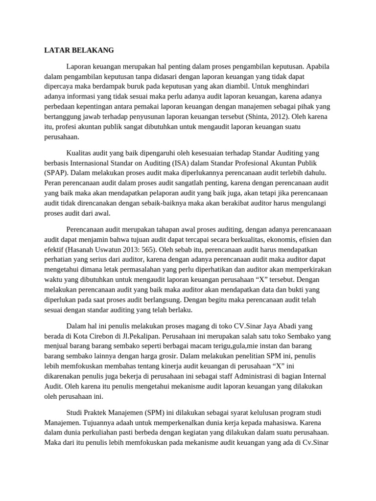 LATAR BELAKANG SPM -BAB 1 BAG A | PDF