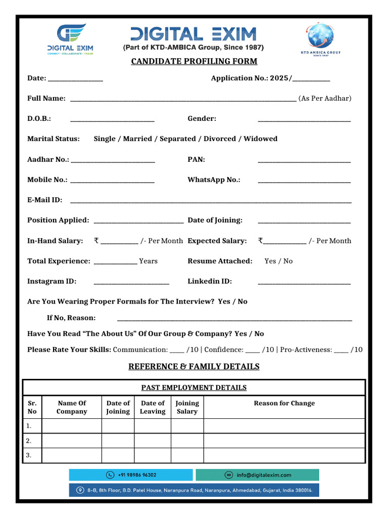 A Candidate Profiling Pdf