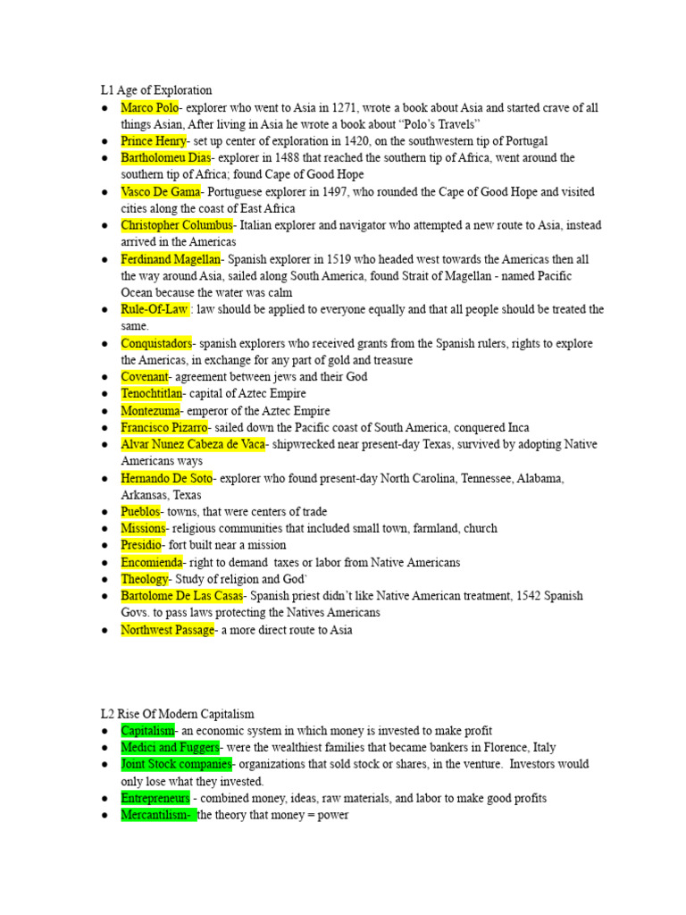 Social Studies Notes Chapter 1 | PDF | Conquistador | Spanish Empire