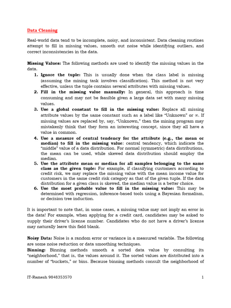 DM-24-DATA-CLEANING | PDF | Regression Analysis | Median