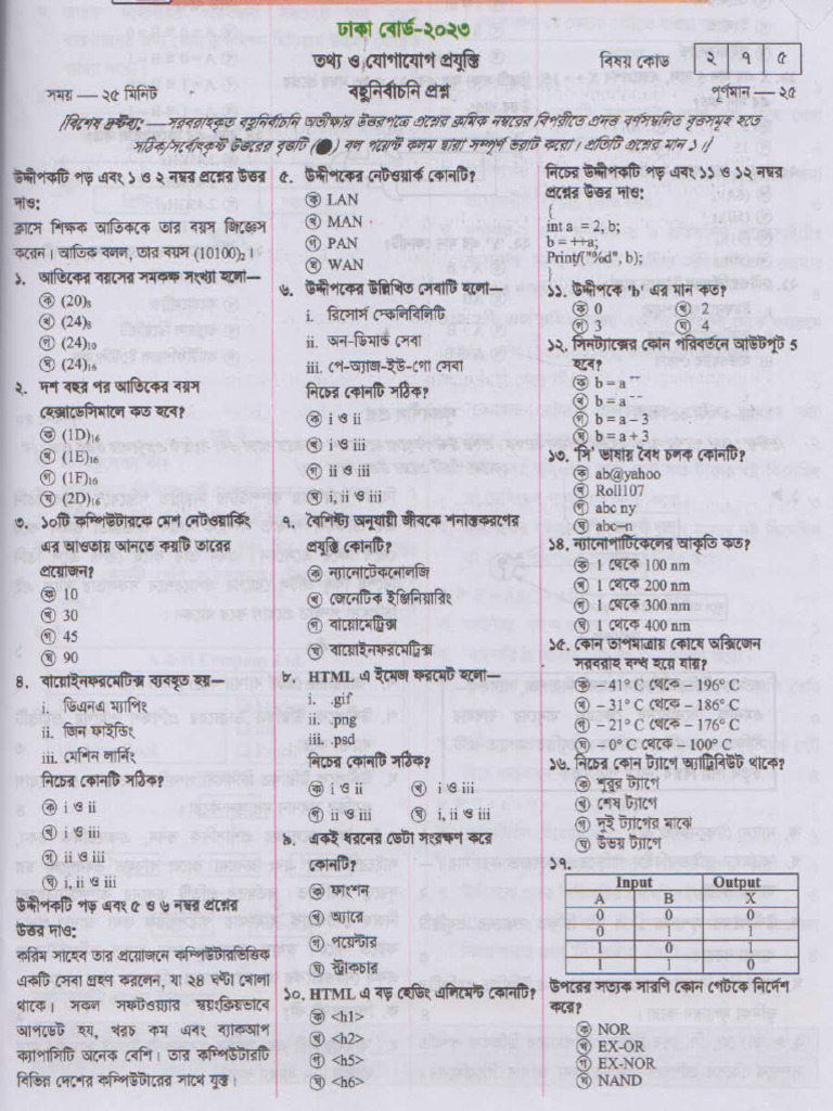 Board Q 2023 Ict | PDF