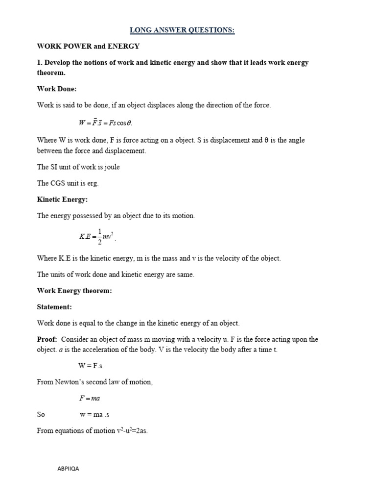 Jr.Inter Physics-LAQs | PDF | Collision | Heat