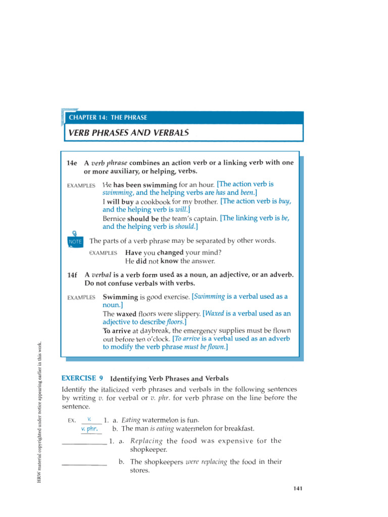 c4 Verbal Phrase Practice | PDF