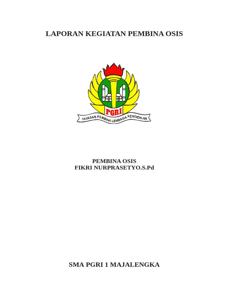 Laporan Pembina Osis | PDF