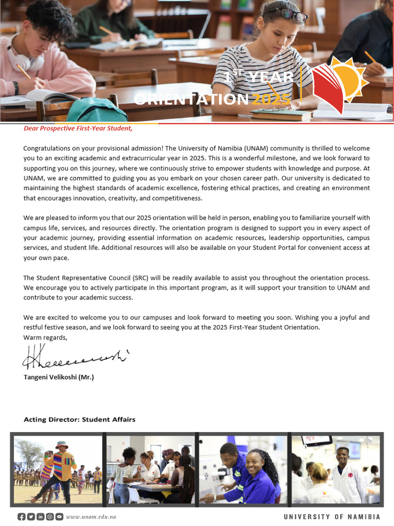 UNAM 2025 First-Year Orientation Guide | PDF