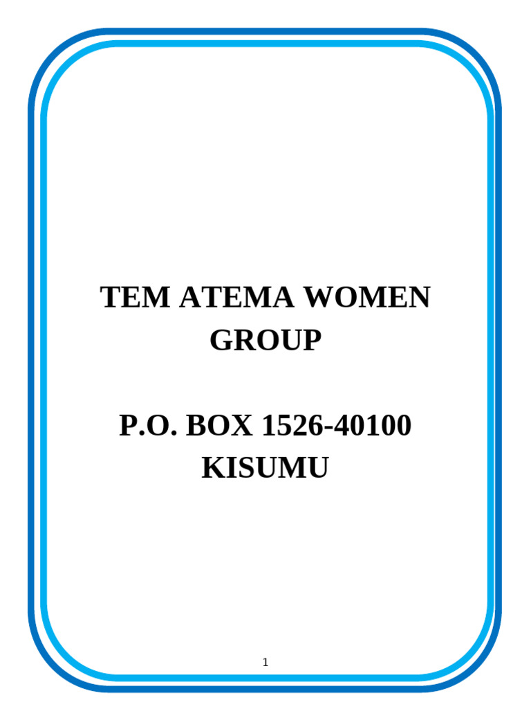 Constitution of Tem Atema Women Group | PDF | Committee | Supermajority