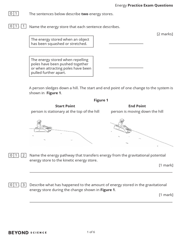 Energy Practice Exam Questions Higher | PDF | Temperature | Thermal Insulation