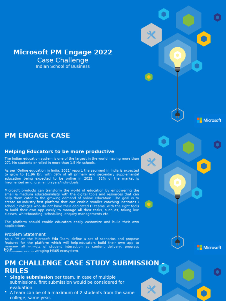 PM Engage 2022 Case Challenge - PGP | PDF | Mentorship | Computing