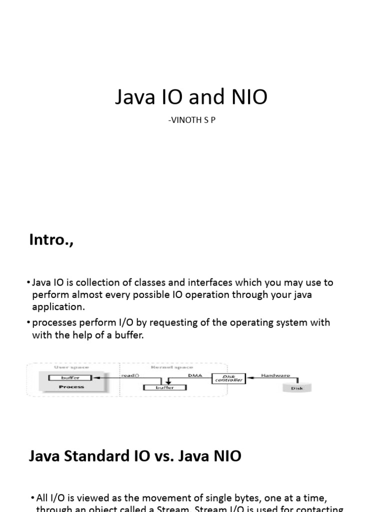 Java IO and NIO | PDF