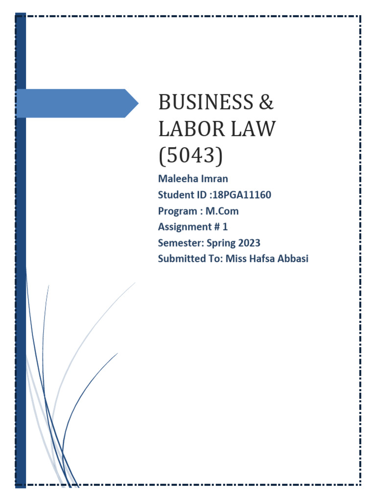 Business & Labor Law 5043 | PDF | Damages | Breach Of Contract