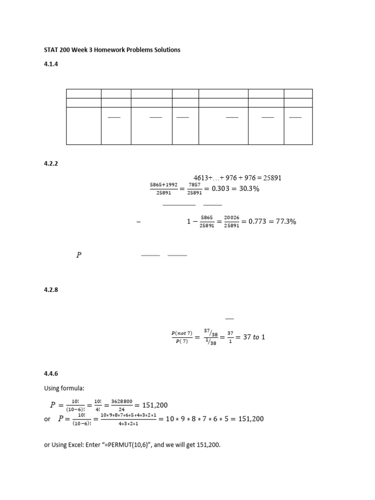 STAT200 Week3 Homework Solutions | PDF | Variance | Statistical Analysis