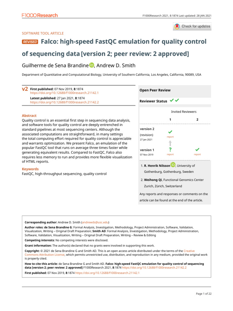 Falco | PDF | Command Line Interface | Dna Sequencing