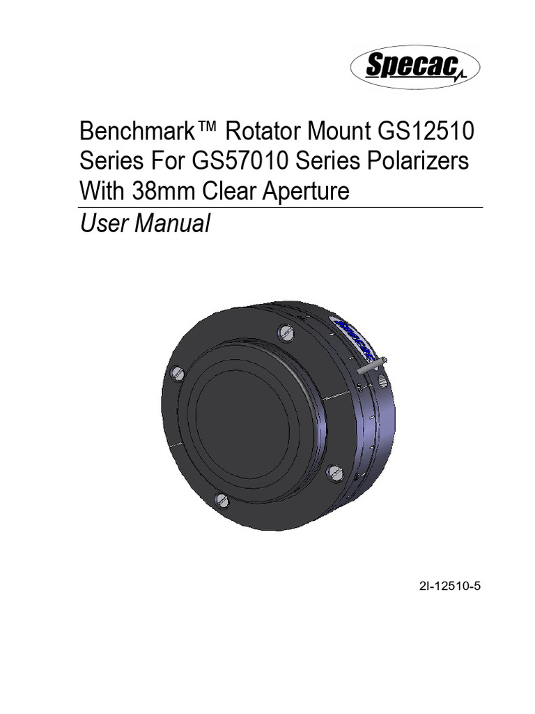 2I-12510-5 Benchmark Polarizer Mount | PDF | Solubility | Angle