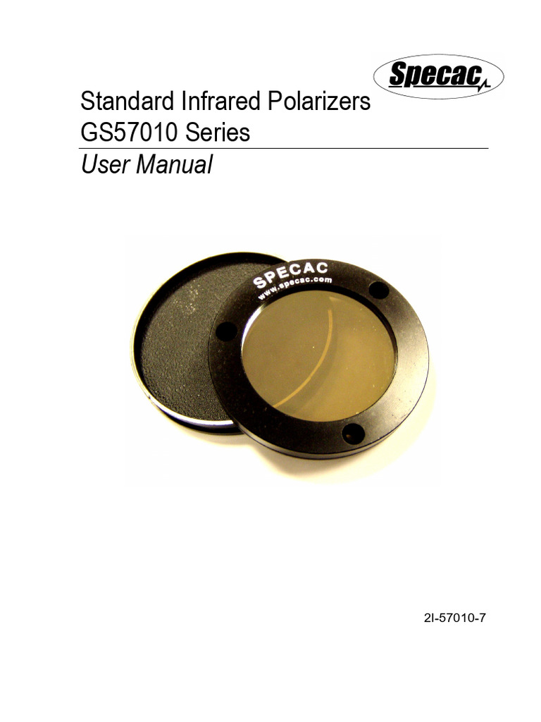 2I-57010-7 Standard Infrared Polarizers | PDF | Solubility | Solid
