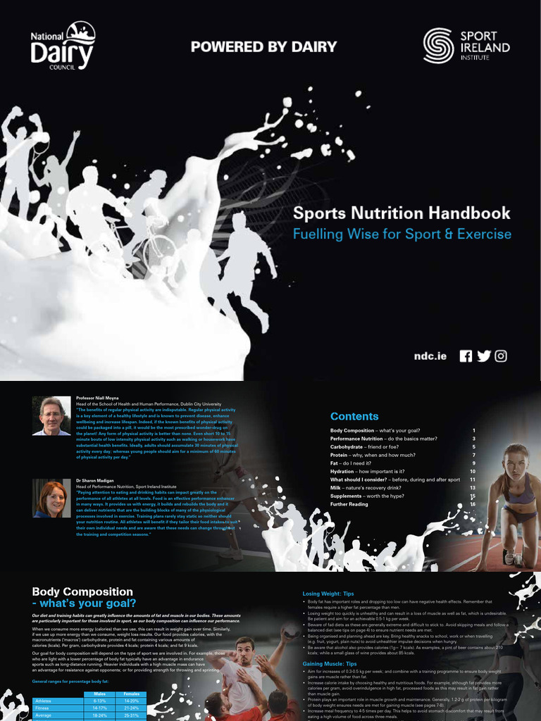 Sports Nutrition Guide for Athletes | PDF | Foods | Nutrition