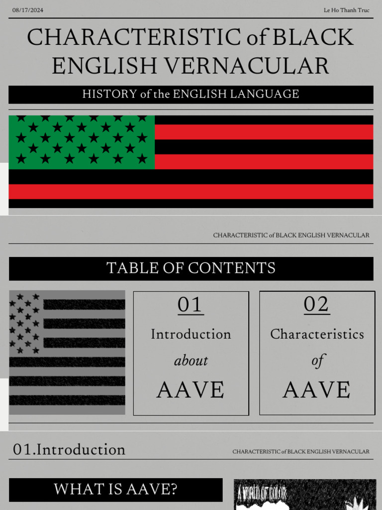 AAVE | PDF | English Language | Verb