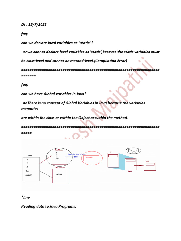 sc2 | PDF | Method (Computer Programming) | Variable (Computer Science)