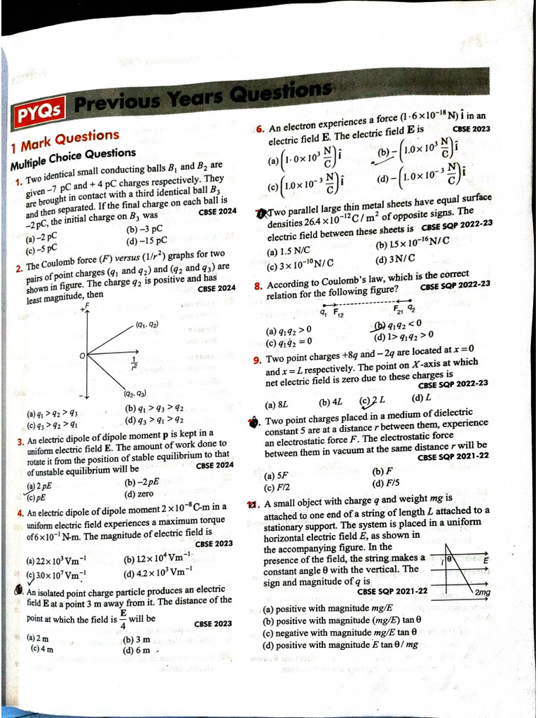 Chap-1&2,,Pyq (Phy) Conceptum | PDF