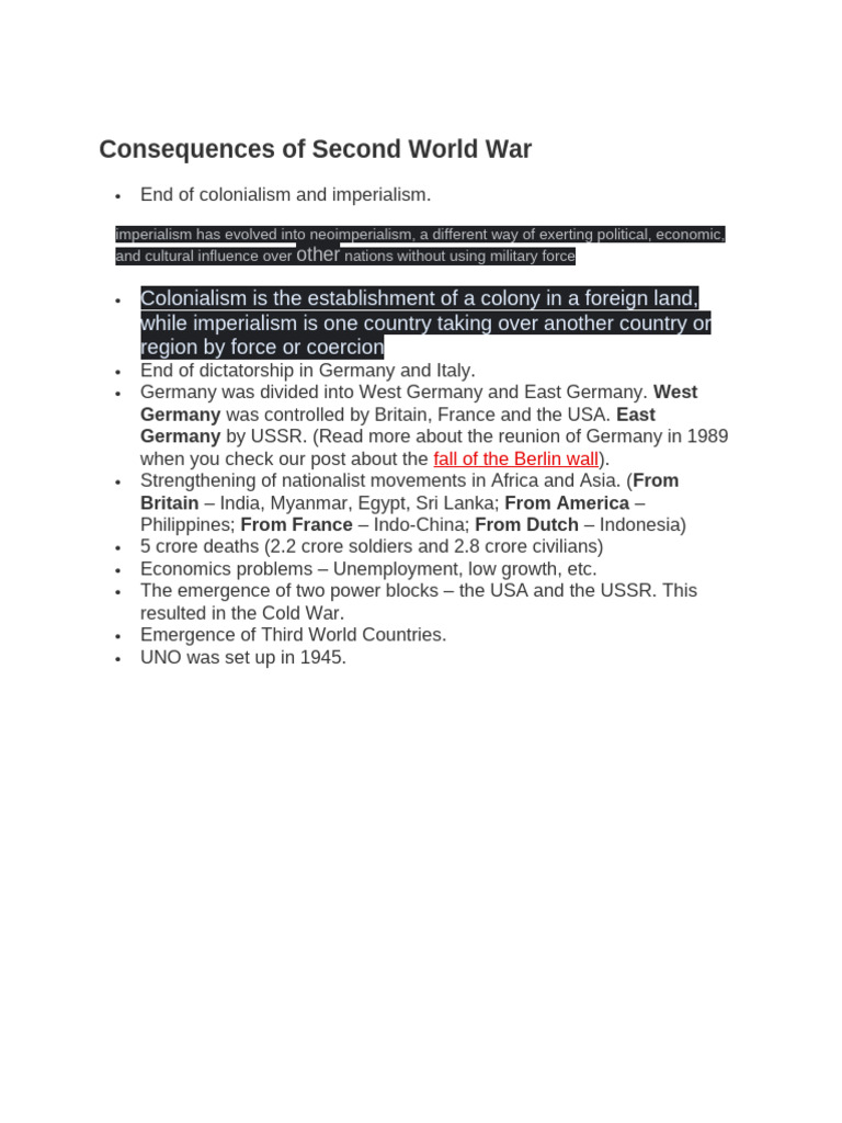 Impact of WWII on Global Politics | PDF