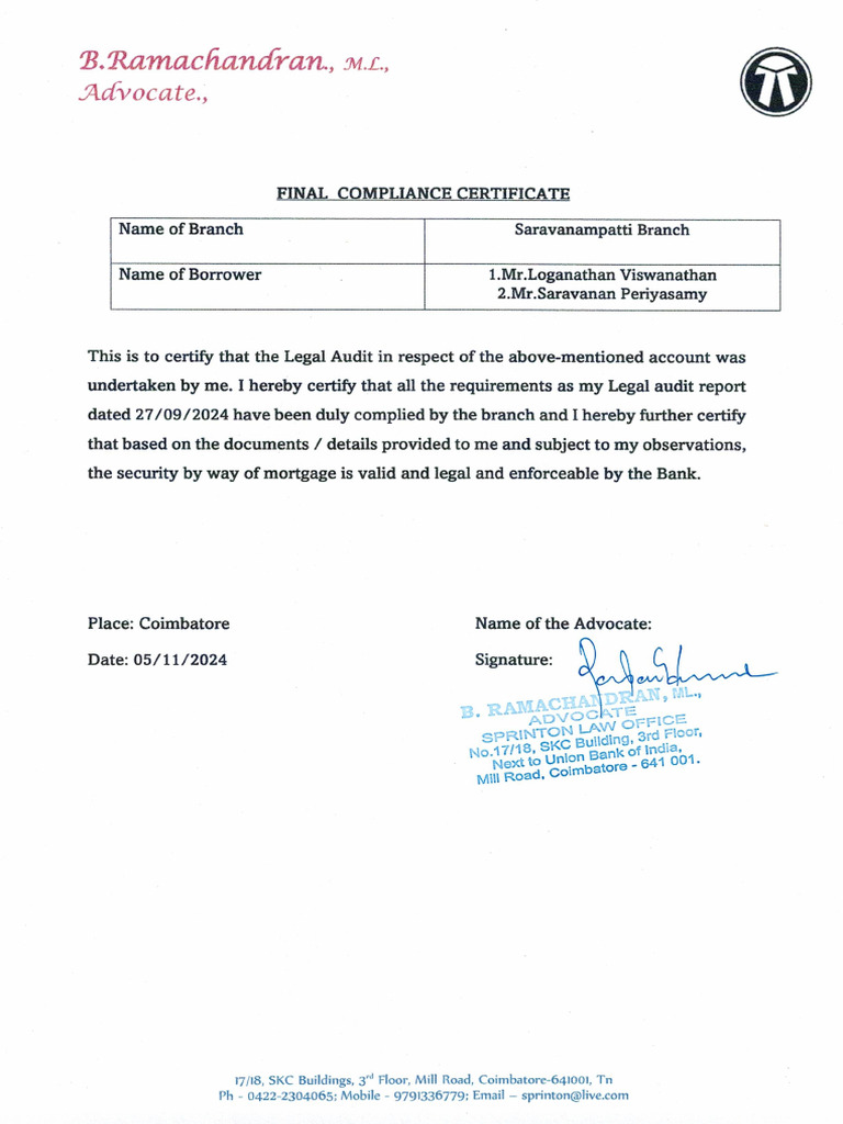 TMB Final Report - Loganathan | PDF