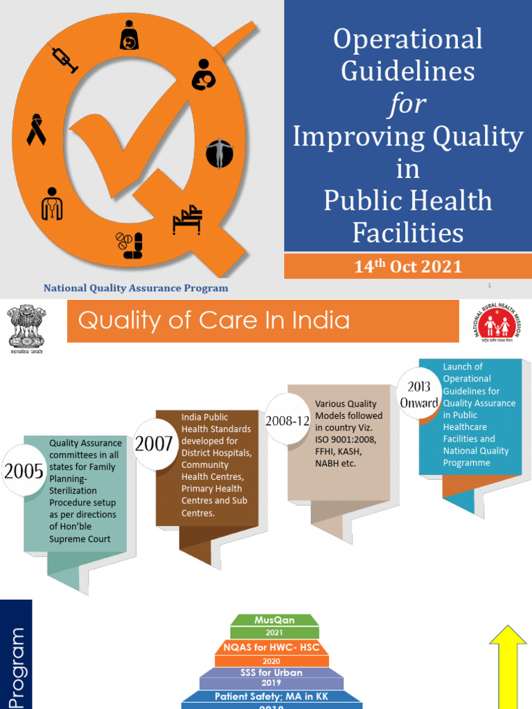 Operational Guidelines-Improving Quality in Public Health Facilities ...